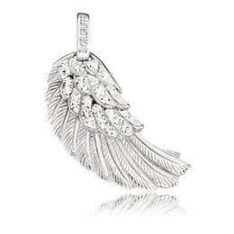 Engelsrufer Damen Fl&uuml;gelanh&auml;nger "Where the angels fly FL&Uuml;GEL CRYSTAL", M, Keramikpaste Silber 925 (Sterlingsilber), 3,5 g, wei&szlig;, Keramikpaste,