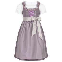 Nübler NÜBLER Mädchen Dirndl "Kinderdirndl Gavrila", lila, Gr. 128, Obermaterial: 100% Polyester PES., Kleider