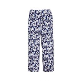 GOLDNER Damen 7/8-Hose "Attraktive Druckhose Louisa mit weichem Fall", blau, Gr. 40, Obermaterial: 96% Viskose CV. 4% Elasthan EL., Hosen