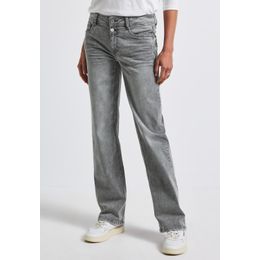 Street One Damen Comfort-fit-Jeans, grau, Gr. 36, unifarben, Jeans, 63% Baumwolle, 25% Polyester, 10% Viskose, 2% Elasthan, Jeans, Middle Waist