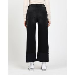 Gang Damen Weite Jeans "94JETTE CULOTTE", schwarz, Gr. 34, Denim/Jeans, Obermaterial: 90% Baumwolle, 6% Polyester, 4% Elasthan, Jeans, mit