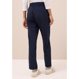 Cecil Damen Stoffhose "Style Tracey Light", blau, Gr. M, unifarben, Web, Obermaterial: 92% Polyester, 8% Elasthan, Hosen, mit elastischem Bund und