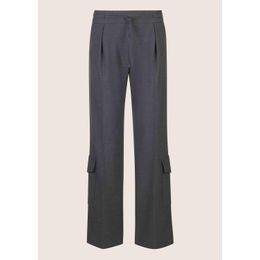 Madeleine Mode MADELEINE Damen Cargohose "Hose Cargo-Hose zum Schl&uuml;pfen"steingrau, wollwei&szlig;, melange, Gr. 18, Obermaterial: 63% Polyester PES. 32% Viskose CV. 5%