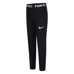 Nike Sportswear Kinder Leggings "NKG NIKE PRO LEGGING", schwarz, Gr. 110, kontrastfarbene Details, unifarben, Jersey, Obermaterial: 83% Polyester,