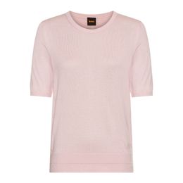 BOSS Orange Damen Kurzarmpullover "Fiaffusa Premium Damenmode", lila, Gr. S, unifarben, Feinstrick, Obermaterial: 60% Viskose, 35% Polyacryl, 5%