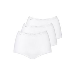 Sloggi Damen Slip "Slip 3er Pack", Gr. 42, wei&szlig;, Obermaterial: 95% Baumwolle CO. 5% Elasthan EL., Unterhosen