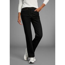 Arizona Damen Gerade Jeans "Annett", schwarz, Basic, Gr. 46, Jeans, Obermaterial: 98% Baumwolle, 2% Elasthan, Jeans, bequeme Passform,