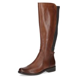 Caprice Damen Stiefel, Gr. 37, braun, Leder, Lederimitat, used, Basic, Schuhe, Blockabsatz, Langsch&auml;fter, Businessstiefel in bequemer Weite