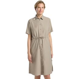 Jack Wolfskin Damen Sommerkleid "WAIMEA DRESS W", grau, Gr. S, Obermaterial: 100% Polyester, Kleider, hauchd&uuml;nnes Material, mit Stretchkomfort, aus