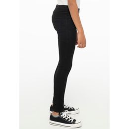 LEVI'S KIDS M&auml;dchen Jeansjeggings "PULL-ON LEGGINGS", schwarz, Gr. 5, unifarben, Denim/Jeans, Obermaterial: 75% Baumwolle, 22% Polyester, 3%
