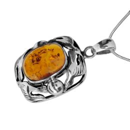 OSTSEE-SCHMUCK Damen Kette mit Anh&auml;nger "OSTSEE-SCHMUCK Kette mit Anh&auml;nger Fischland 34x20 mm", 45cm, Silber 925 (Sterlingsilber), L: 42, silber,