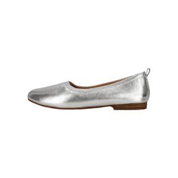 Clarks Damen Ballerina "Fawna Soft", Gr. 37, silber, Leder, Schuhe, im coolen Metallic-Look
