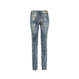 Cipo & Baxx CIPO & BAXX Damen Slim-fit-Jeans "Jeans", blau, Gr. 26, unifarben, 98% Baumwolle, 2% Elasthan, Jeans, in Straight Fit, WD175