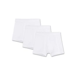 Sanetta Jungen Boxershorts "Boxershort 3er Pack", Gr. 152, wei&szlig;, Obermaterial: 100% Baumwolle CO(Bio)., Unterhosen