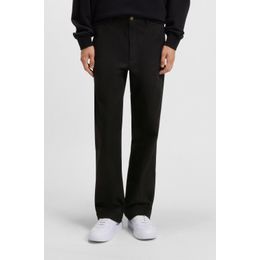 HUGO BLUE Herren Chinohose "Zarik", schwarz, Gr. 34, unifarben, Web, Obermaterial: 98% Baumwolle, 2% Elasthan, Hosen, regular fit mit schmalem Bein