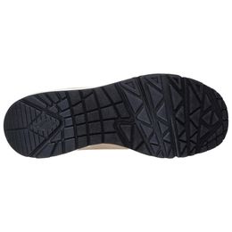 Skechers Damen Sneaker "Uno - Stand on Air", Gr. 45natur, Lederimitat, Schuhe, Freizeitschuh, Halbschuh, Schn&uuml;rschuh mit Air-Cooled Memory Foam