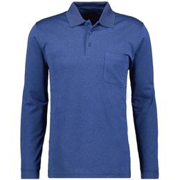 Ragman Herren Poloshirt, blau, Gr. S, Baumwollmischung, Shirts
