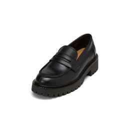 Marc O'Polo MARC O'POLO Damen Loafer "mit robuster Profil-Laufsohle", Gr. 38, schwarz, Obermaterial: 100% Leder (Rind), unifarben, Schuhe