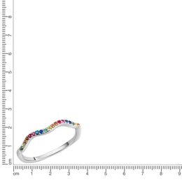 Vivance Damen Fingerring "925 Sterling Silber rhodiniert bunte Zirkonia", 052 (16,6), Silber 925 (Sterlingsilber), wei&szlig;, Silber 925 (Sterlingsilber),