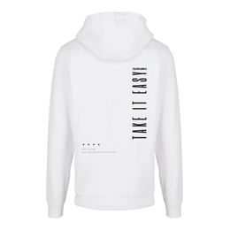 F4NT4STIC Herren Kapuzenpullover "Take It Easy HOODIE UNISEX", wei&szlig;, Gr. XS, Obermaterial: 50% Baumwolle, 50% Polyester, Pullover, Print
