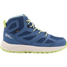 Jack Wolfskin Mädchen Sneaker "WOODLAND 2 TEXAPORE MID K", Gr. 31, blau, Obermaterial: Synthetik / Obermaterial 2: Textile / Lining: Texapore Core /