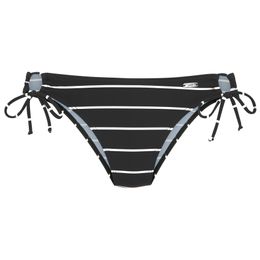Bench. Damen Bikini-Hose "Jules", schwarz, Gr. 36, gestreift, Recycling-Polyamid, Badehosen, mit seitlich regulierbaren B&auml;ndern