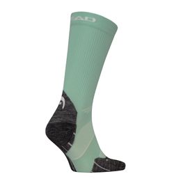 Head Damen Socken "Head HIKING COOL CREW 1P", Gr. 43, gr&uuml;n, Materialmix, Socken, mit verst&auml;rktem Waden-Bereich