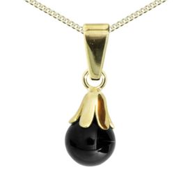 OSTSEE-SCHMUCK Damen Kette mit Anh&auml;nger "OSTSEE-SCHMUCK Kette mit Anh&auml;nger Glocke", 42cm, Gelbgold 333, L: 42, gold, Gelbgold 333, Halsketten