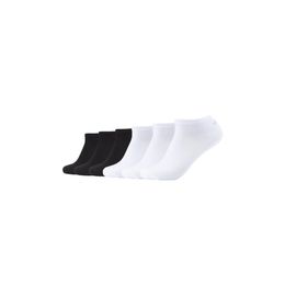 s.Oliver Damen Sneakersocken "Sneakersocken 6er Pack", Gr. 43, schwarz-weiß, 75% Baumwolle, 24% Polyamid, 1% Elasthan, uni, Socken