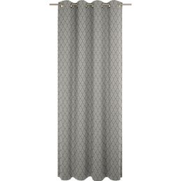 Vorhang Adam, B:145cm H:145cm, schwarz, Jacquard, Baumwolle (Bio-Baumwolle), Wohnzimmer, Gardinen, "Indian Cortezada", aus 100% Bio-Baumwolle