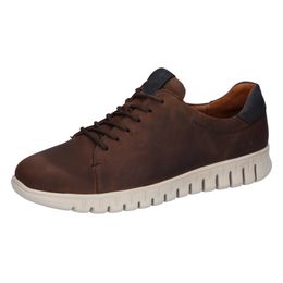 Waldl&auml;ufer WALDL&Auml;UFER Herren Sneaker "H-Baldo", Gr. 10, braun, Nubukleder, kontrastfarbene Details, Schuhe, Schn&uuml;rschuh, Freizeitschuh mit