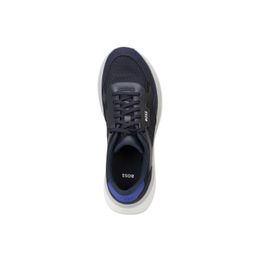 BOSS Herren Sneaker "Sneaker Dean Runn memx", Gr. 44, blau, Obermaterial: 64% Rindsleder Leather cow. 36% Polyurethan PU. Futter: 85% Polyester PES.