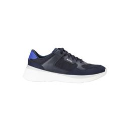 BOSS Herren Sneaker "Sneaker Dean Runn memx", Gr. 43, blau, Obermaterial: 64% Rindsleder Leather cow. 36% Polyurethan PU. Futter: 85% Polyester PES.