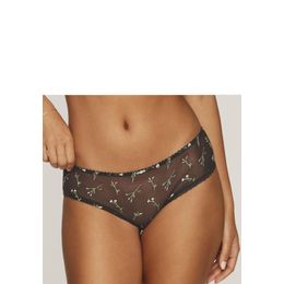 Vivance Damen Panty "Thea", Gr. 36, schwarz, Mesh, Obermaterial: 83% Polyamid, 12% Elasthan, 5% Polyester, Unterhosen, mit Blumen aus feiner