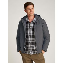Calvin Klein Damen Outdoorjacke "TECHNICAL NON-QUILT JACKET HOOD", grau, Gr. M, unifarben, Web, Obermaterial: 100% Polyester. Futter: 100% Polyester.