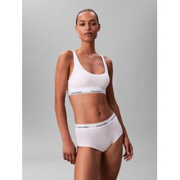 Damen Bralette-BH "LIGHTLY LINED BRALETTE", Calvin Klein Underwear, Gr. XS, wei&szlig;, Web, Obermaterial: 53% Baumwolle, 35% Modal, 12% Elasthan,