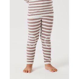 name it M&auml;dchen Leggings "NMFWANG WOOL NEEDLE LEGGING NOOS", wei&szlig;, Gr. 110, gestreift, Strick, Obermaterial: 100% Wolle, Hosen, aus reiner Merinowolle