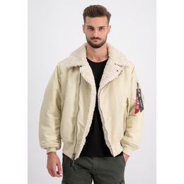 Herren Bomberjacke "NB MA-1 B-3 Biker Jacket", weiß, Gr. S, Alpha Industries, Obermaterial: 100% Nylon, Futter: 100% Nylon, Jacken