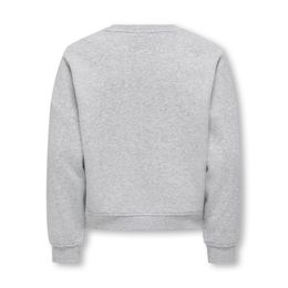 KIDS Only M&auml;dchen Sweatshirt "KOGSWEAT L/S CREW OVERSIZE SWT NOOS", grau, Basic, Gr. 122, meliert, unifarben, Sweatware, Obermaterial: 60% Baumwolle,