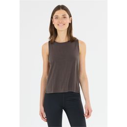 ENDURANCE ATHLECIA Tanktop ATHLECIA "Haze", Damen, Gr. 34, blau (braun), 69% Modal, 31% Polyester, unifarben, normal, Rundhals, Tops Tanktop, mit schnelltrocknender Funktion