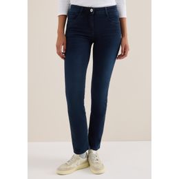 Cecil Damen Slim-fit-Jeans, schwarz, Gr. 36, unifarben, Jeans, 75% Baumwolle, 23% Polyester, 2% Elasthan, Jeans, High Waist