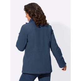 Casual Looks Damen Softshelljacke, blau, Gr. 38, unifarben, 94% Polyester, 6% Elasthan, Teddyfleece:100% Polyester, Wattierung:100% Polyester,