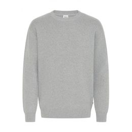 !Solid SOLID Herren Strickfleece-Pullover "Strickpullover SDFinnetado", grau, Gr. L, Obermaterial: 70% Baumwolle CO recyc.. 30% Polyester Pol. recyc..,