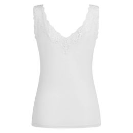 Nina von C. Damen Achselhemd "Damen Achselhemd Romance", Gr. 42, wei&szlig;, Obermaterial: 95% Modal CMD. 5% Elasthan EL., Unterhemden