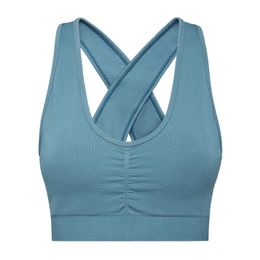 Plein Sport Damen Lauftop "Logo", blau, Gr. XS, Obermaterial: 53% Polyamid, 37% Polyester, 10% Elasthan, Tops