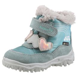 Superfit M&auml;dchen Winterboots "HUSKY WMS: Weit", Gr. 22, gr&uuml;n, Polyester, Veloursleder, Schuhe, Klettstiefel mit wasserdichtem GORE TEX,