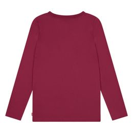 LEVI'S KIDS M&auml;dchen Langarmshirt "LVG ROSE BATWING FILLS LS TEE", rot, Gr. 16, bedruckt, Single Jersey, Obermaterial: 100% Baumwolle, Shirts, mit
