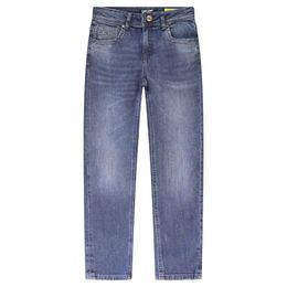Cars Jeans Jungen 5-Pocket-Jeans "Jeans Douglas", blau, Gr. 5, Abriebeffekte, Denim/Jeans, Obermaterial: 99% Baumwolle, 1% Elasthan, Jeans