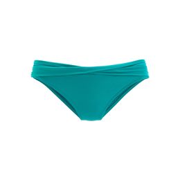 s.Oliver Damen Bikini-Hose "Spain", blau, Gr. 34, unifarben, Microfaser, Microfaser, Badehosen, mit gedrehtem B&uuml;ndchen