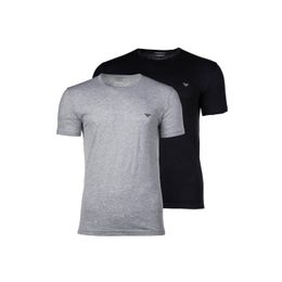Emporio Armani Herren T-Shirt "T-Shirt ENDURANCE 2er Pack", schwarz, Gr. XXL, Obermaterial: 95% Baumwolle CO. 5% Elasthan EL., Shirts